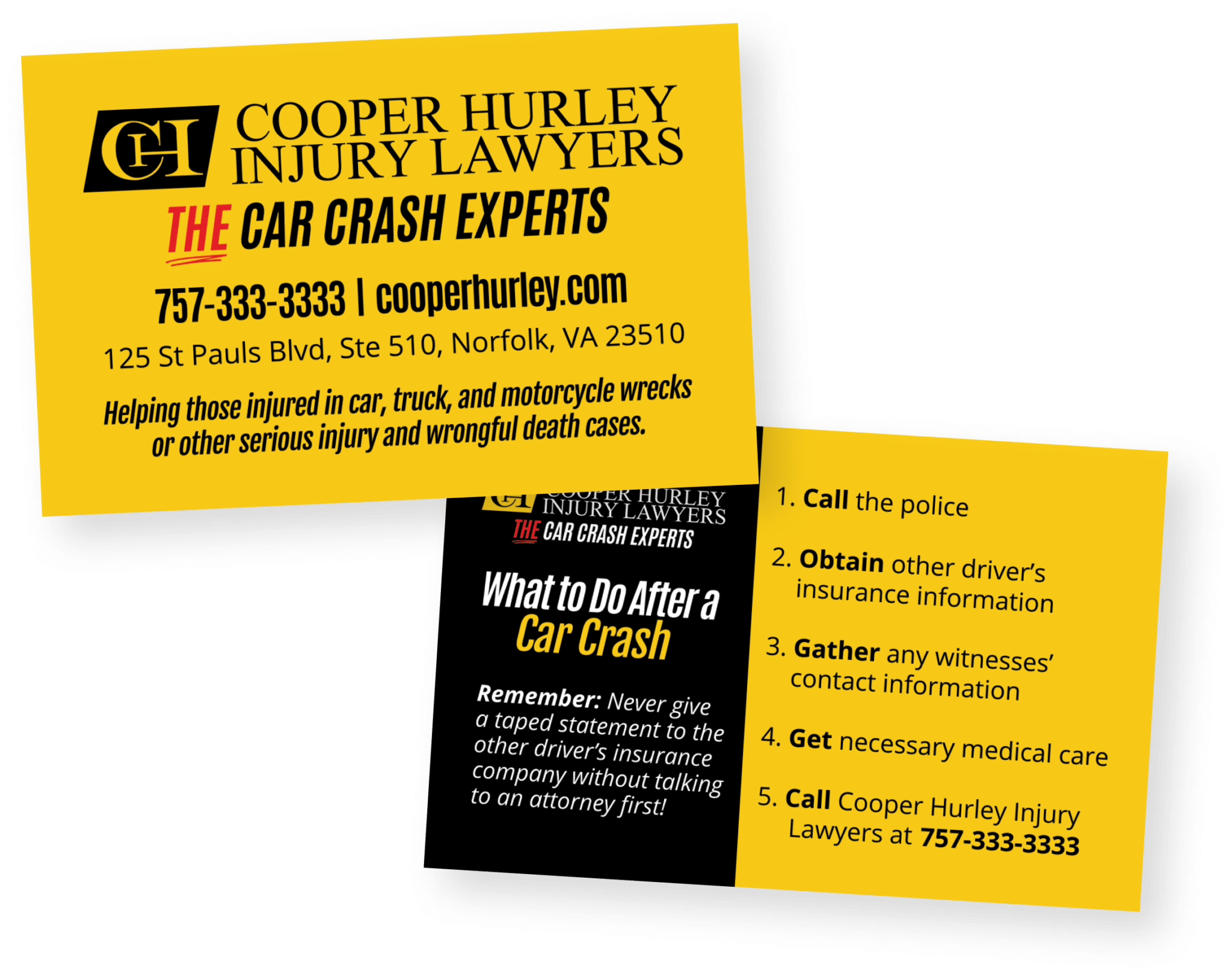 Free Crash Card - Cooper Hurley Injury Lawyers